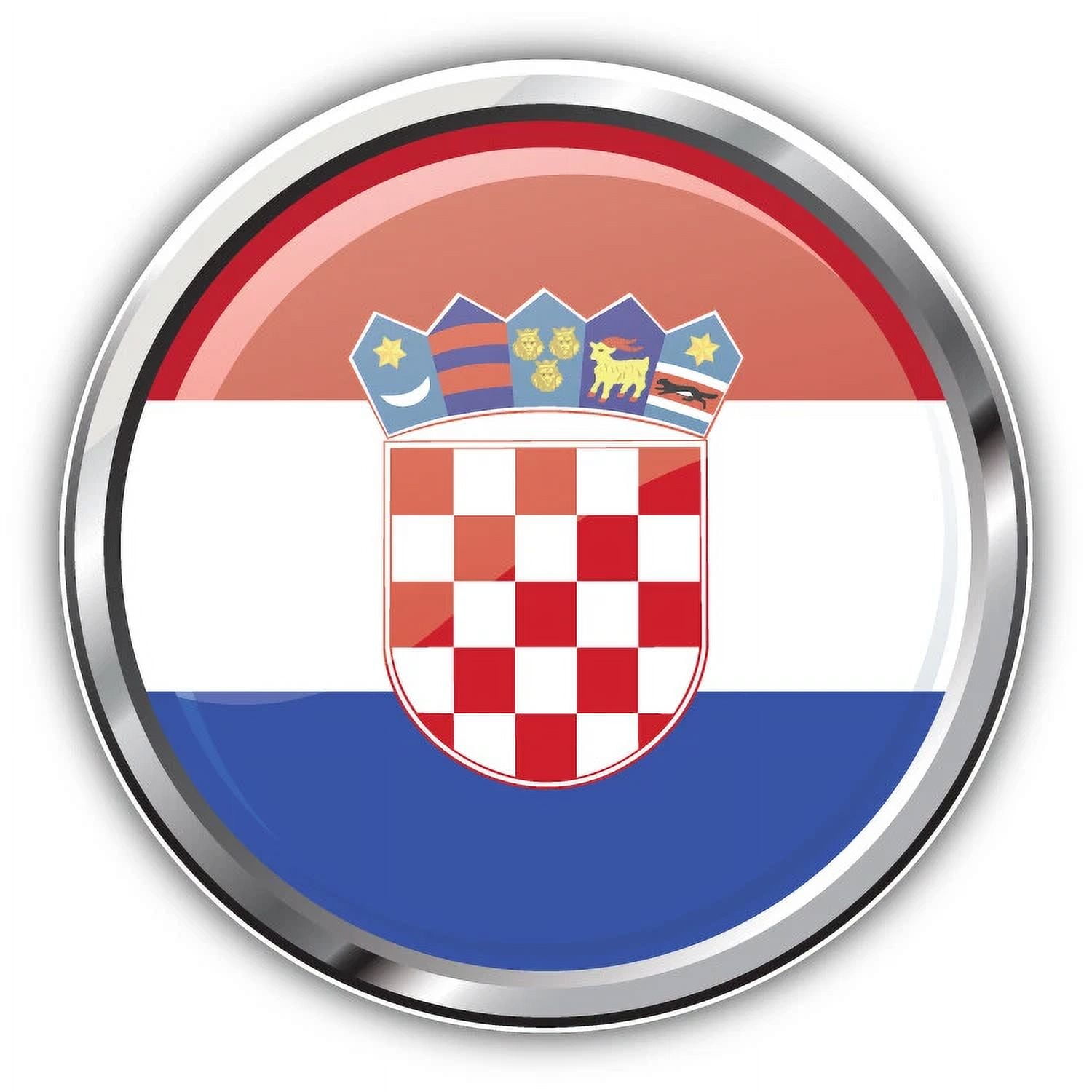 DOPASTICKER Croatia Glossy Flag Label Car Bumper Sticker Gift You ...