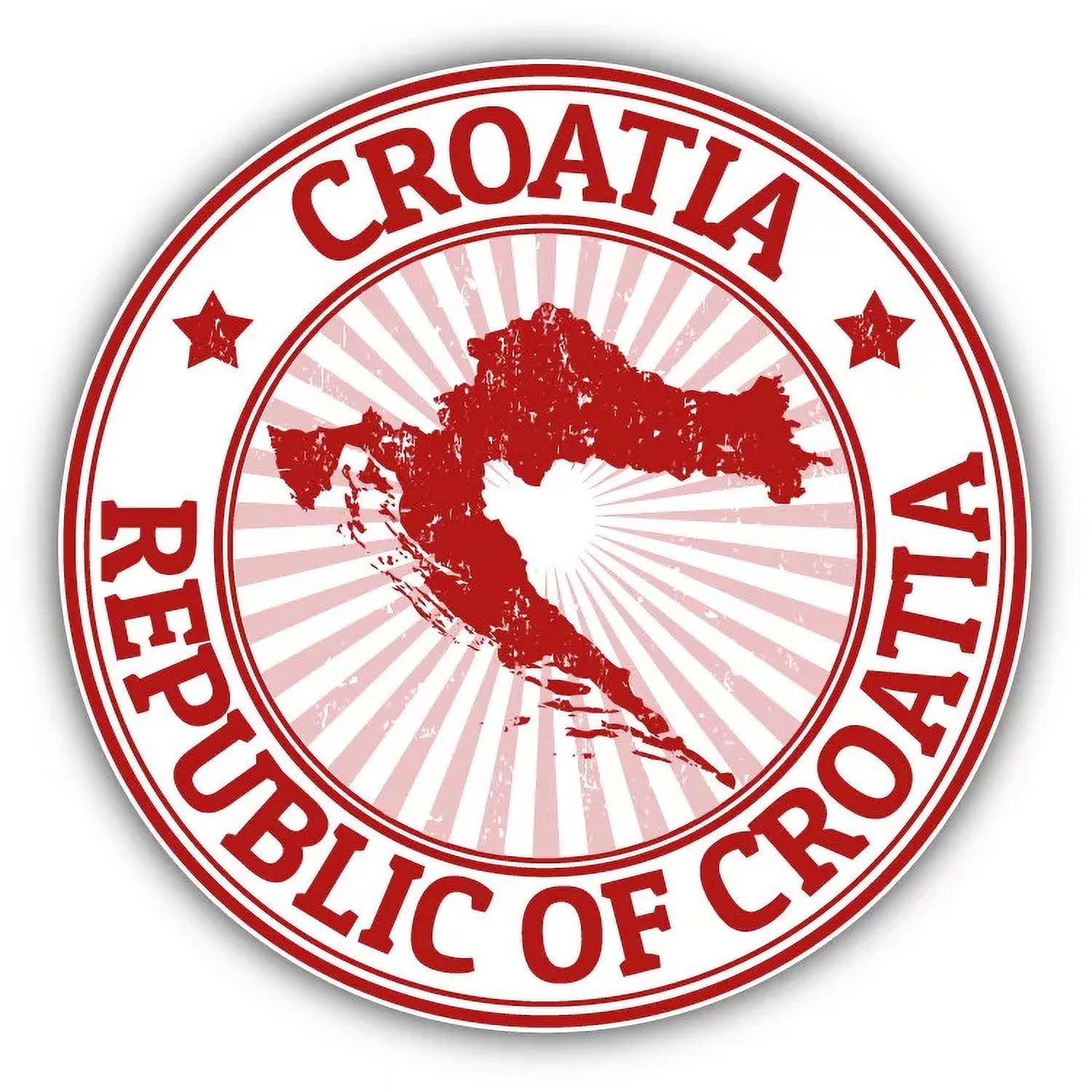 DOPASTICKER Croatia Map Car Bumper Sticker Decal Gift You - Decorative ...