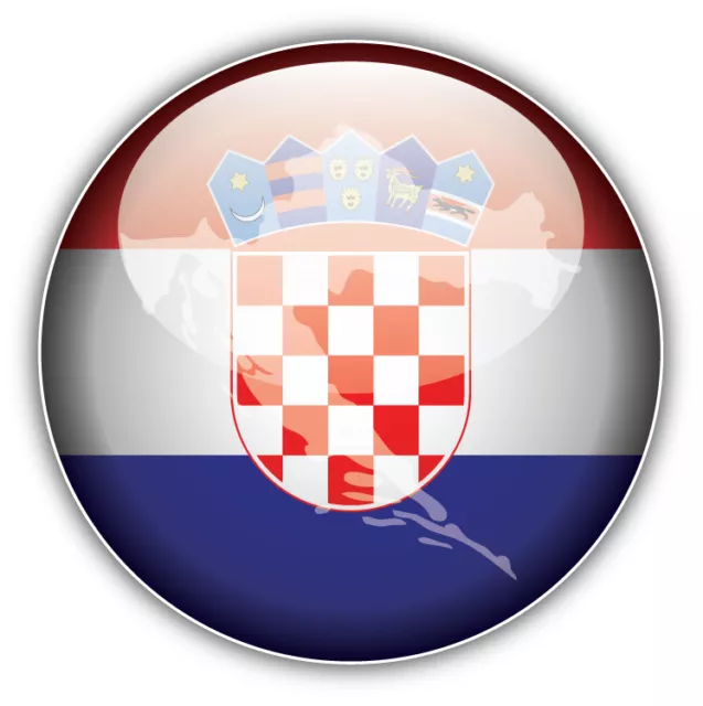 DOPASTICKER Croatia Map Flag Sticker Decal Phone Decal Water Bottle ...