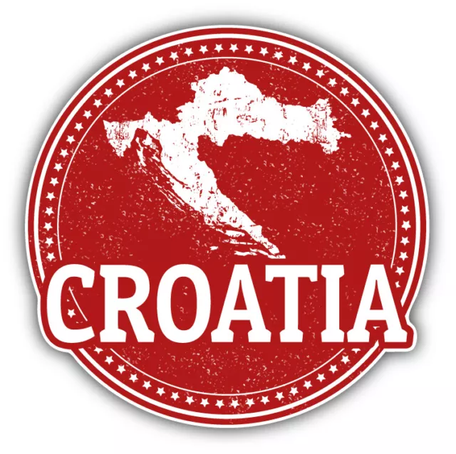 DOPASTICKER Croatia Map Label Sticker Decal Phone Decal Water Bottle ...