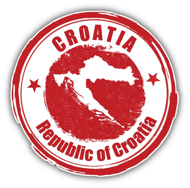 DOPASTICKER Croatia Rubber Sticker Decal Phone Decal Water Bottle ...