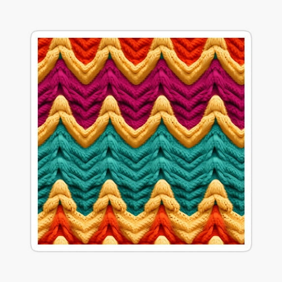 DOPASTICKER Crochet & Knitting Pattern Glossy Sticker, Phone Stickers ...