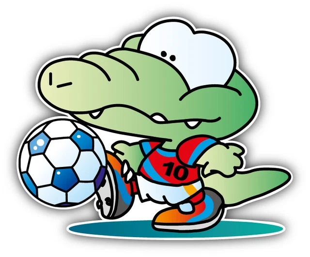 DOPASTICKER Crocodile Soccer Player Cartoon Sticker Decal Phone Decal ...