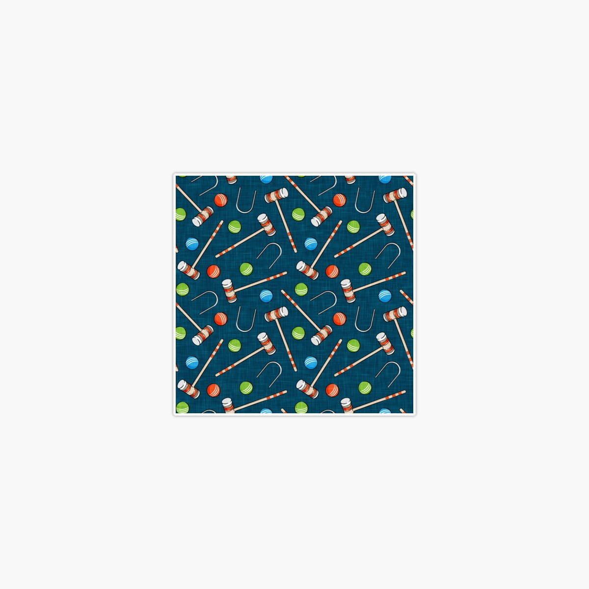 DOPASTICKER Croquet Set, Navy Blue Sticker, Phone Sticker Car Stickers ...