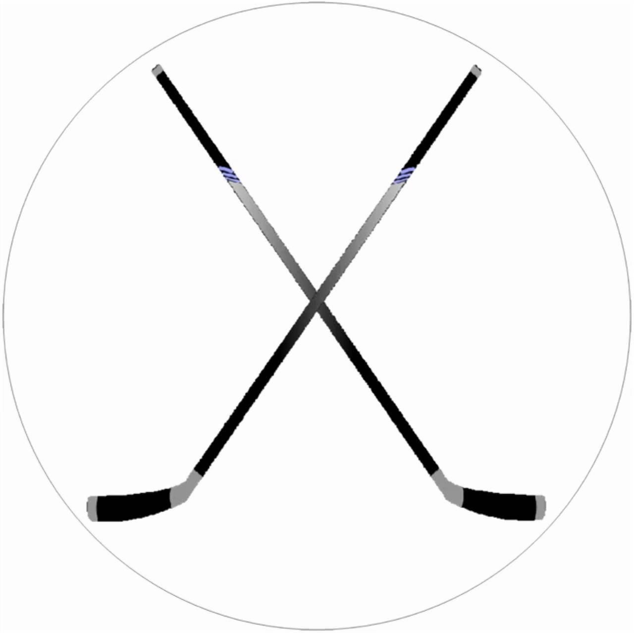 DOPASTICKER Crossed Hockey Sticks Phone Decal Water Bottle Stickers ...