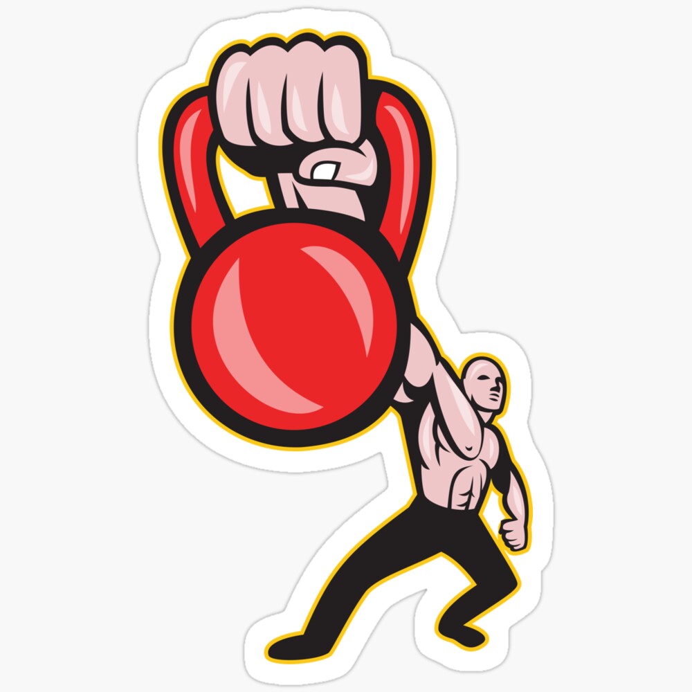 DOPASTICKER Crossfit Training Lifting Kettlebell Front Sticker Phone ...