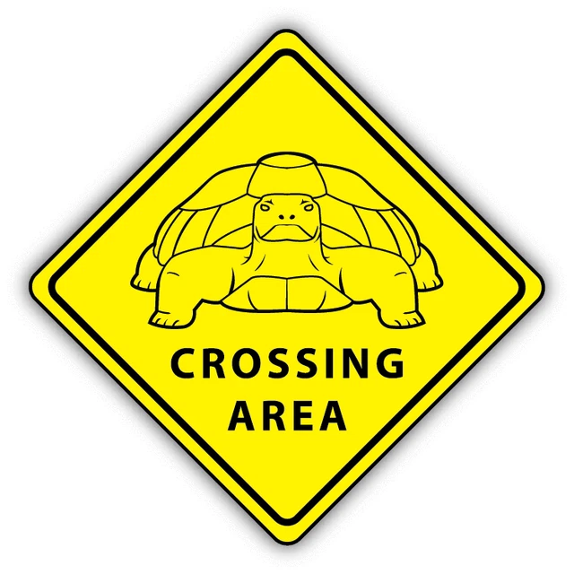 DOPASTICKER Crossing Area Warning Sticker Decal Phone Decal Water ...