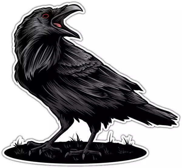 DOPASTICKER Crow Raven Black Bird Car Window Sticker Decal Phone Decal ...