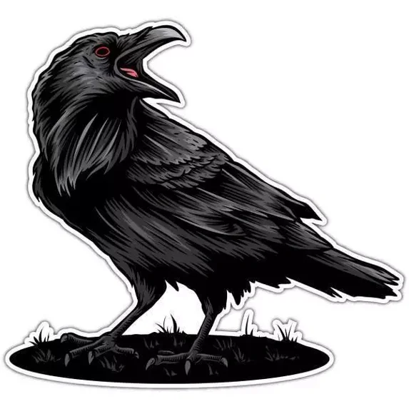 DOPASTICKER Crow Raven Black Bird Car Window Sticker Decal Phone Decal ...