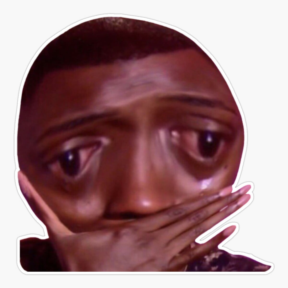 DOPASTICKER Crying Face Sticker, Phone Sticker Water Bottle Sticker Car ...