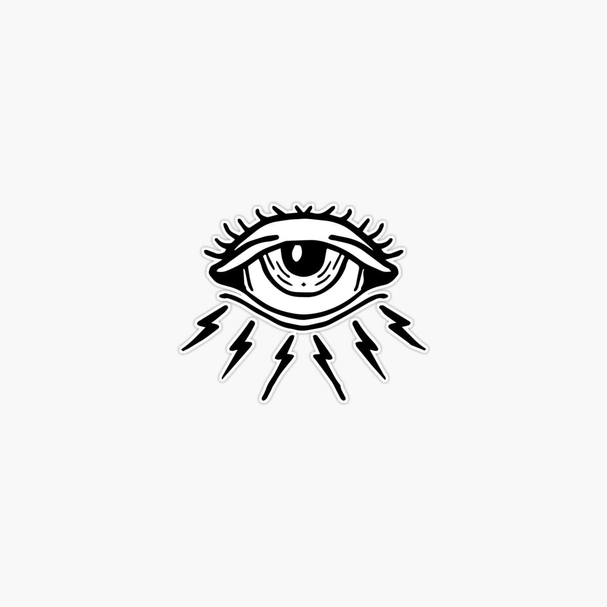 DOPASTICKER Crying Lightning, Electric Eye Sticker, Phone Sticker Car ...