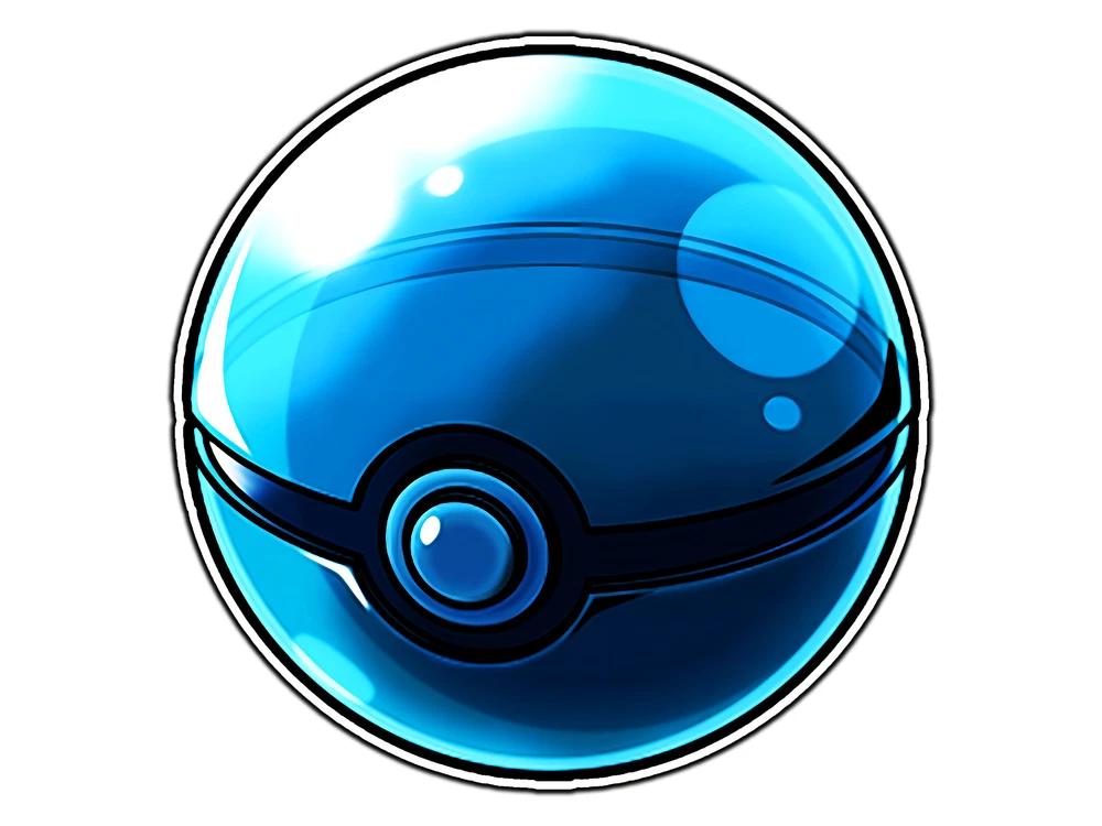 DOPASTICKER Crystal Poke Ball Sticker Decal Phone Decal Water Bottle ...
