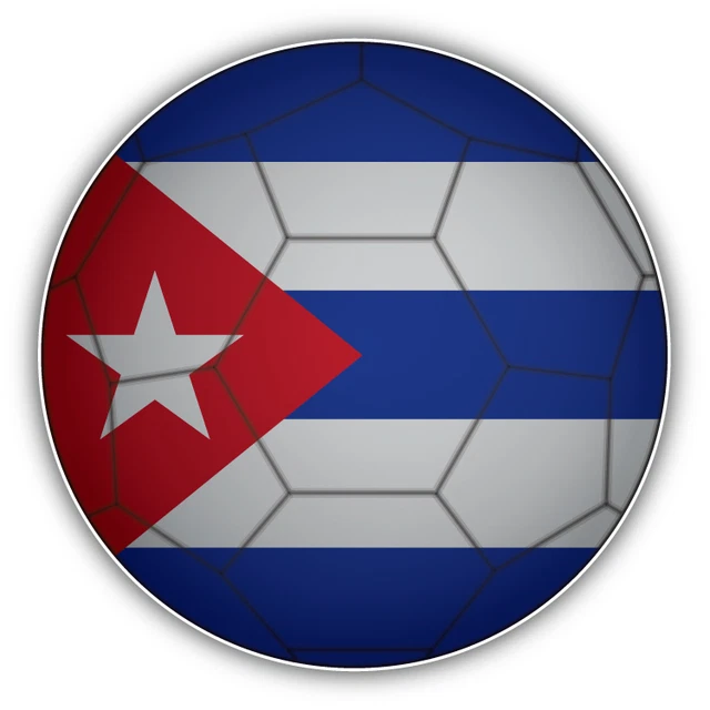 DOPASTICKER Cuba Flag Soccer Ball Sticker Decal Phone Decal Water ...