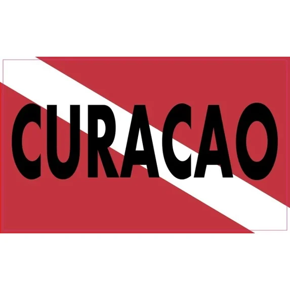 DOPASTICKER Curacao Diver Down Sticker Flag Sticker Phone Sticker ...