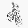 DOPASTICKER Curious George Riding A Bik.E Sketch Portrait Sticker ...