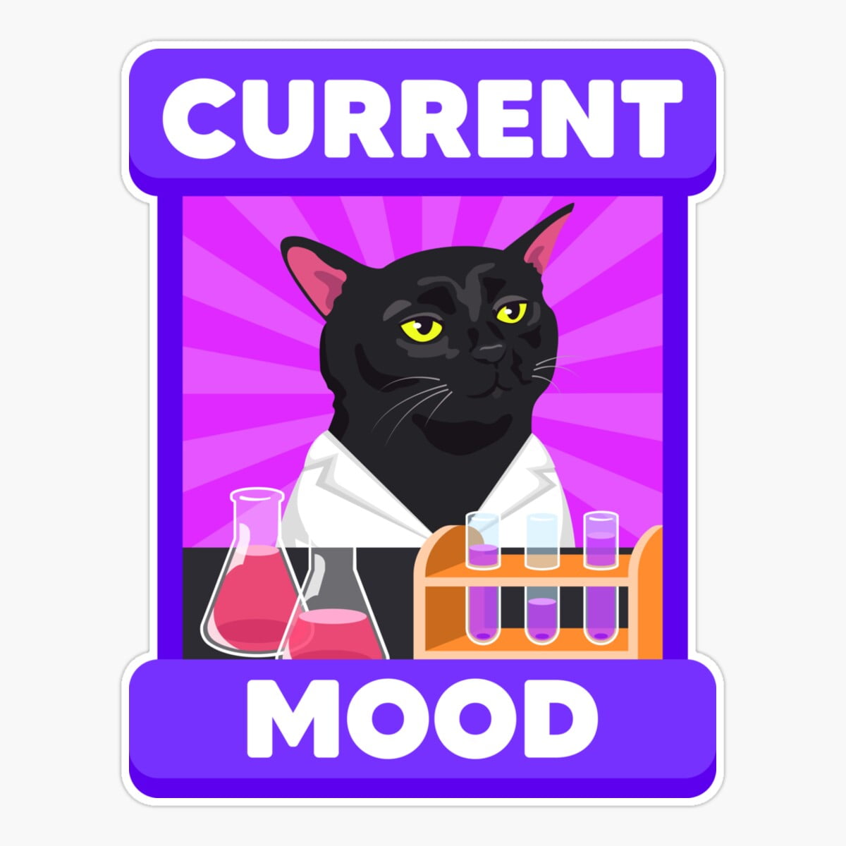 DOPASTICKER Current Mood Sticker, Phone Sticker Water Bottle Sticker ...