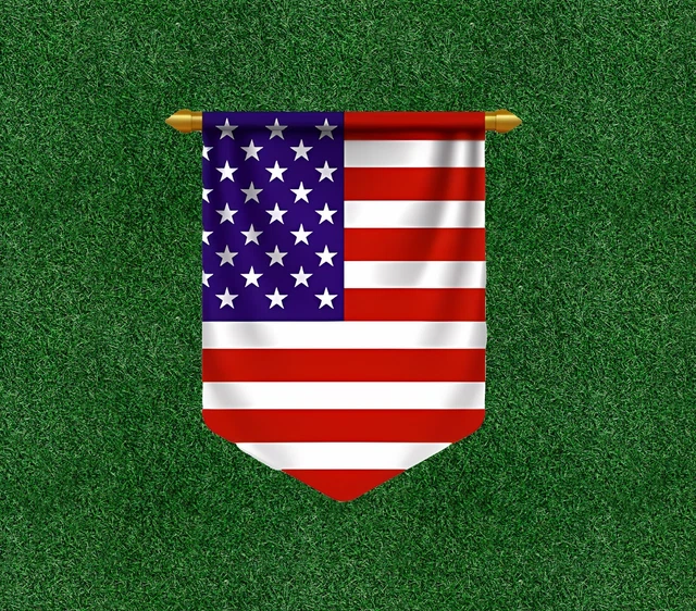 DOPASTICKER Curtain Design United States Flag Sticker Phone Decal Water ...