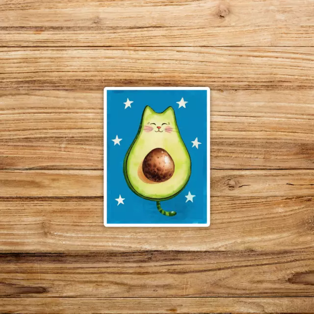 DOPASTICKER Cute Avocado Cat Sticker - Whimsical Kawaii Decal For ...