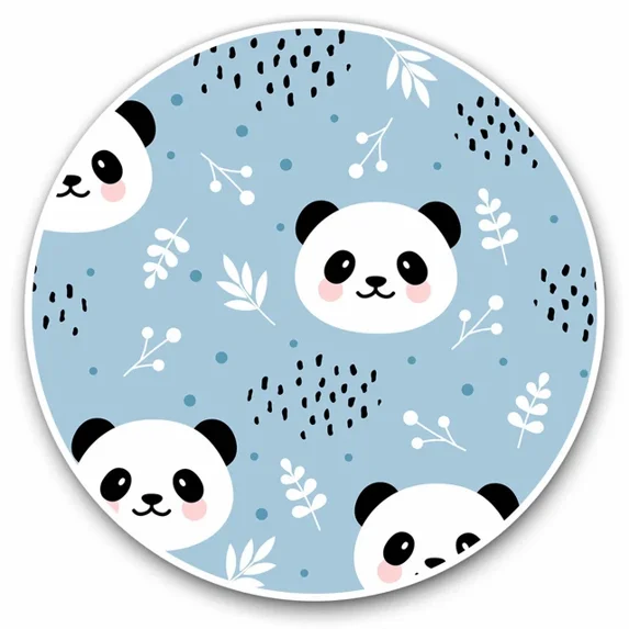 DOPASTICKER Cute Baby Blue Panda Bear Cool Gift Decorative Laptop ...