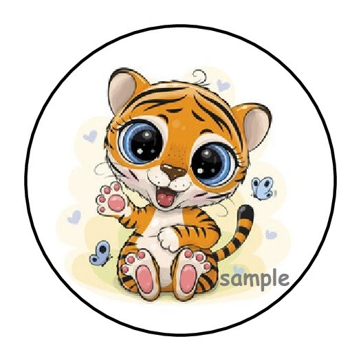 DOPASTICKER Cute Baby Tiger Stickers Gifts Jungle Phone Decal Water ...