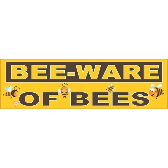 DOPASTICKER Cute Bee-Ware Of Bees Sticker Phone Sticker, Latop Sticker ...