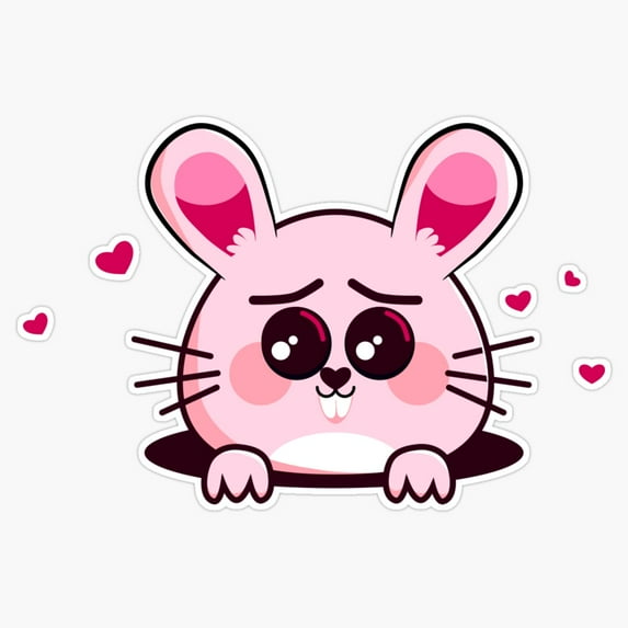 DOPASTICKER Cute Bunny Sticker, Phone Sticker Water Bottle Sticker Car ...