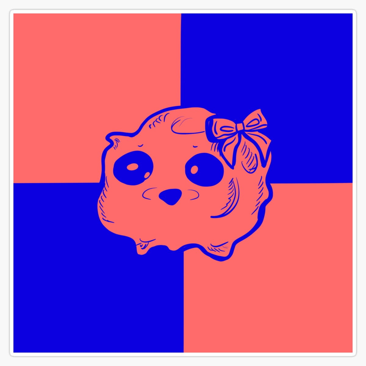 DOPASTICKER Cute But Sad Hamster In A Square World Sticker, Phone ...