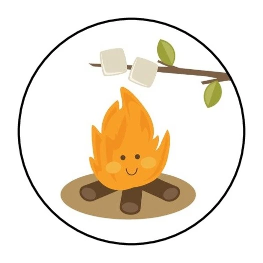 DOPASTICKER Cute Campfire Stickers Camping Marshmallows Phone Decal ...