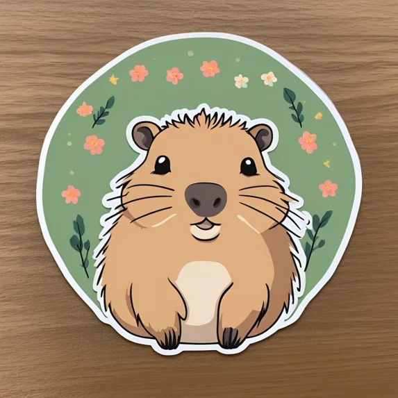 DOPASTICKER Cute Capybara Sticker Phone Decal Water Bottle Stickers ...