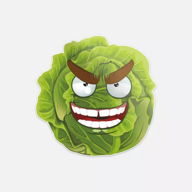 DOPASTICKER Cute Cartoon Cabbage Angry Sticker Decal Phone Decal Water ...