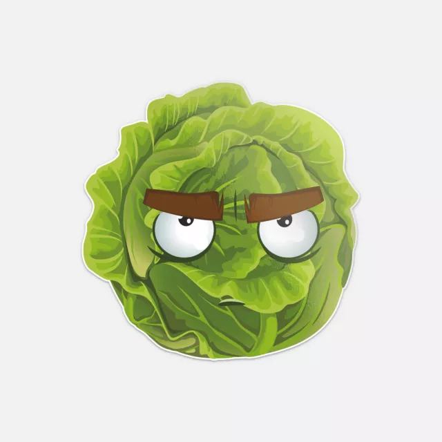 DOPASTICKER Cute Cartoon Cabbage Disillusioned Smiley Sticker Decal ...