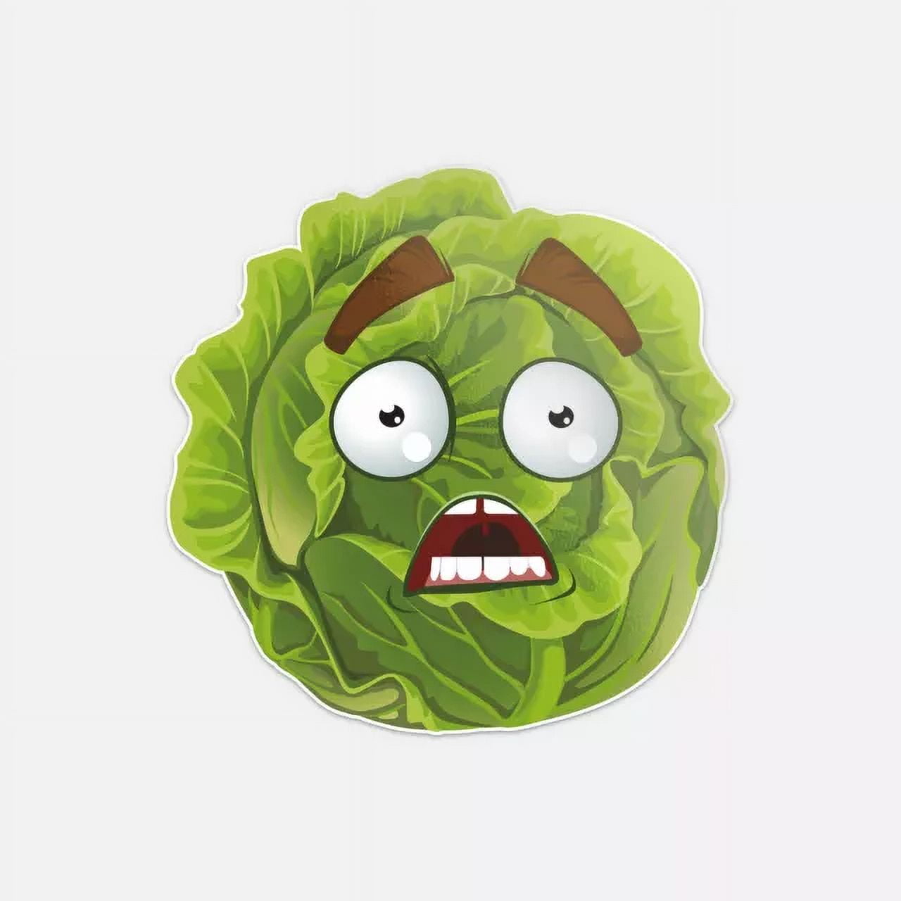 DOPASTICKER Cute Cartoon Cabbage Horrify Smiley Sticker Decal Phone ...