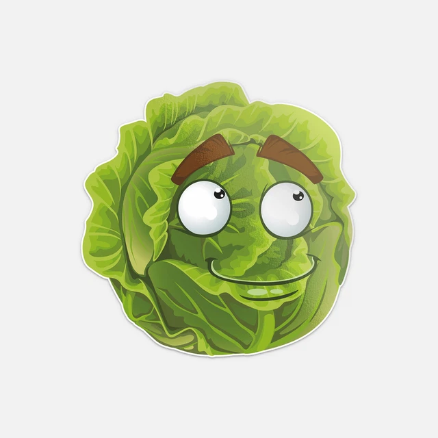 DOPASTICKER Cute Cartoon Cabbage In Love Sticker Decal Phone Decal ...