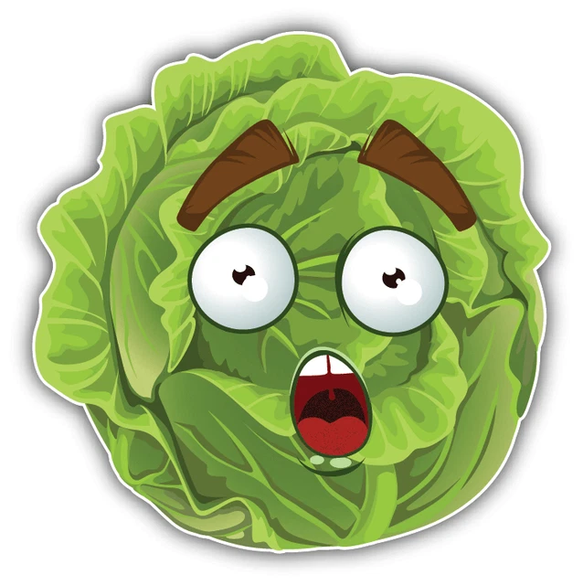 DOPASTICKER Cute Cartoon Cabbage Indignant Smile Sticker Decal Phone ...