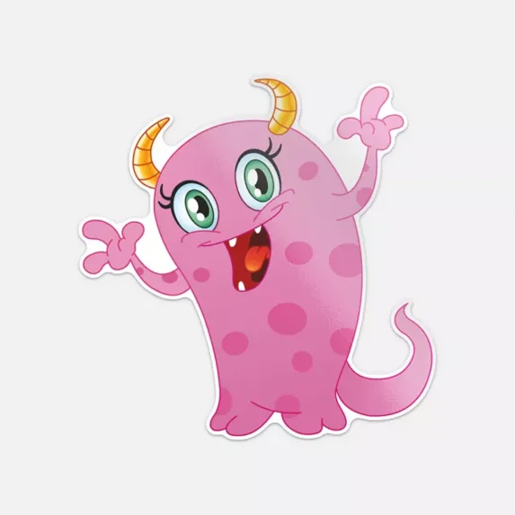 DOPASTICKER Cute Cartoon Monster Smiley Sticker Decal Phone Decal Water ...