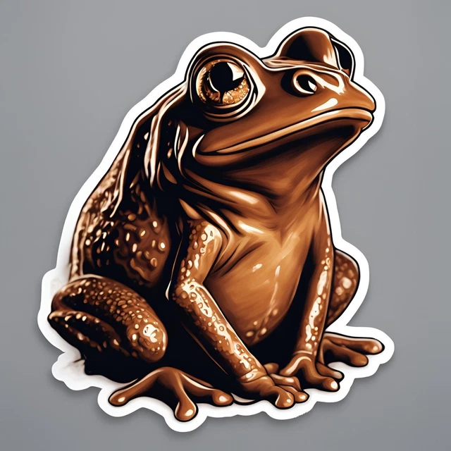 DOPASTICKER Cute Chocolate Frog Sticker Phone Decal Water Bottle ...