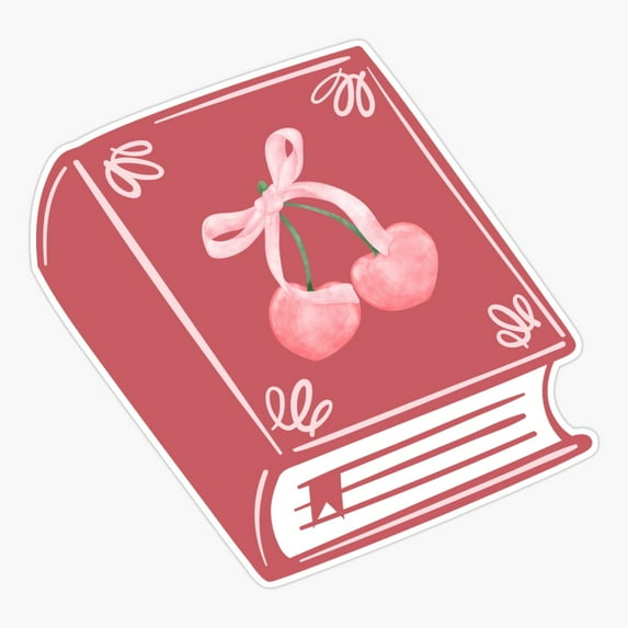 DOPASTICKER Cute Coquette Cherry Book Sticker, Phone Sticker Car ...