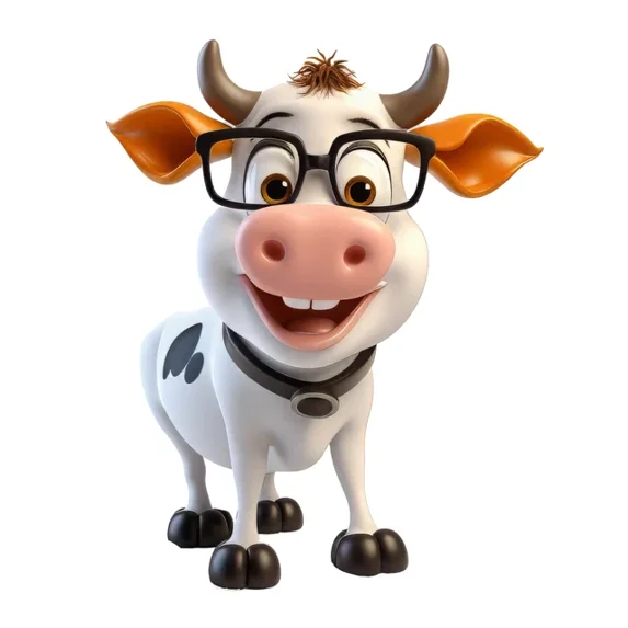 DOPASTICKER Cute Cow Stickers Animal Stickers Style Stickers Phone ...