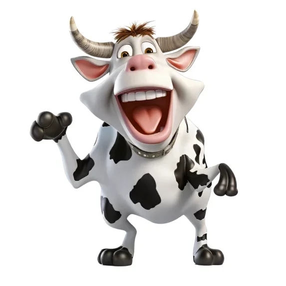 DOPASTICKER Cute Cow Stickers Animal Stickers Style Stickers Phone ...