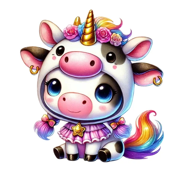 DOPASTICKER Cute Cow Stickers Animal Stickers Style Stickers Phone ...