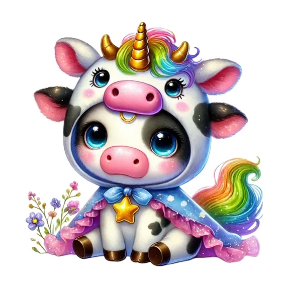 DOPASTICKER Cute Cow Stickers Animal Stickers Style Stickers Phone ...
