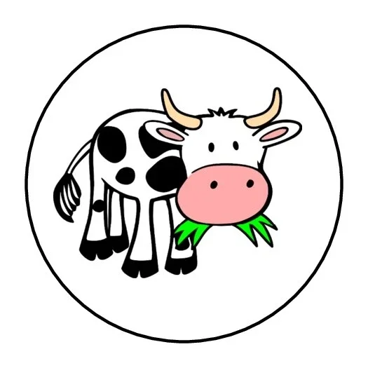 DOPASTICKER Cute Cow Stickers Phone Decal Water Bottle Stickers, Cars ...