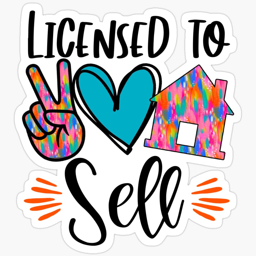 DOPASTICKER Cute Cute Sold Women Woman Real Estate Agent Rea House Home ...