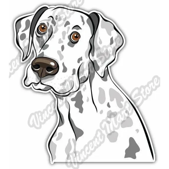DOPASTICKER Cute Dalmatian Dog Breed Pet Car Sticker Decal Phone Decal ...