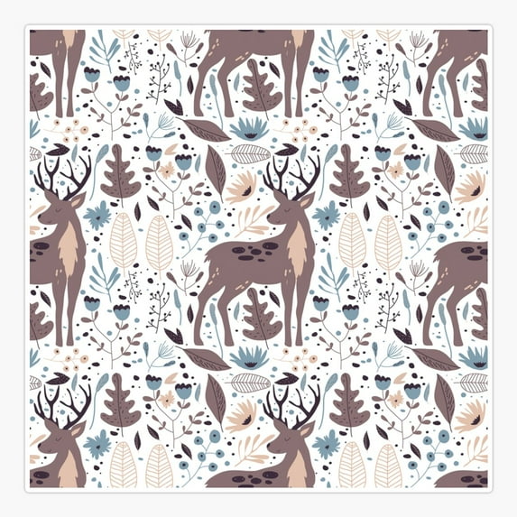 DOPASTICKER Cute Deer Loral Sticker, Phone Sticker Water Bottle Sticker ...
