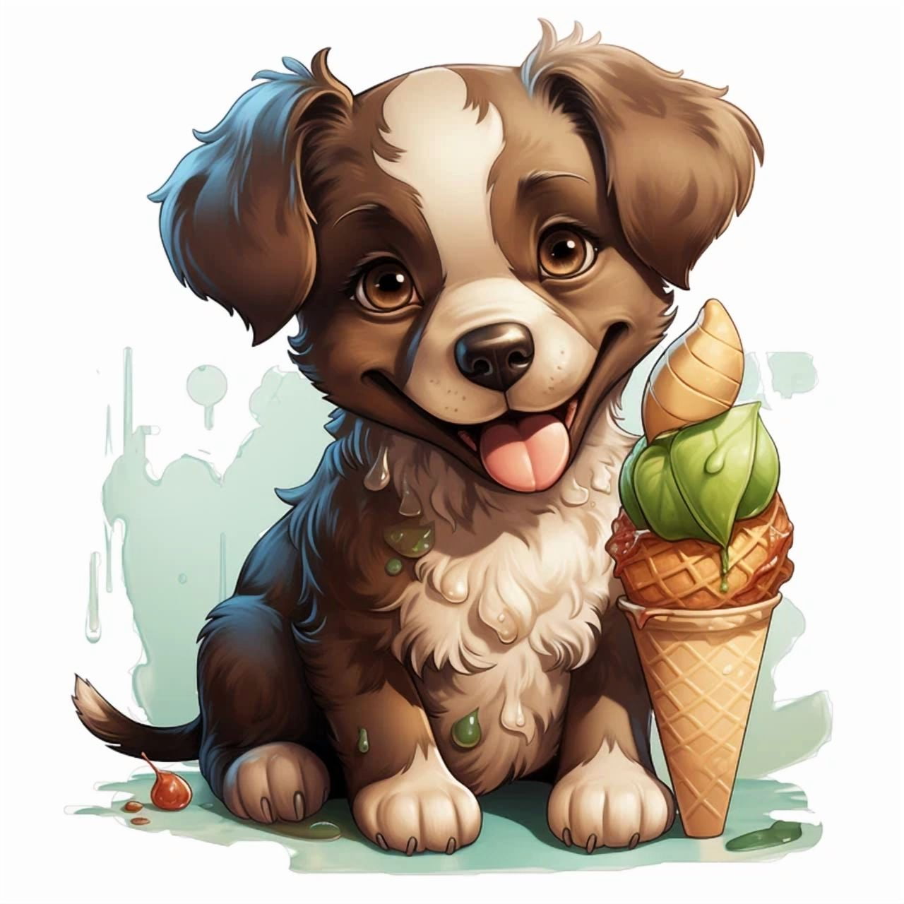 DOPASTICKER Cute Dog Car Sticker Dogs Sticker Phone Sticker, Latop ...