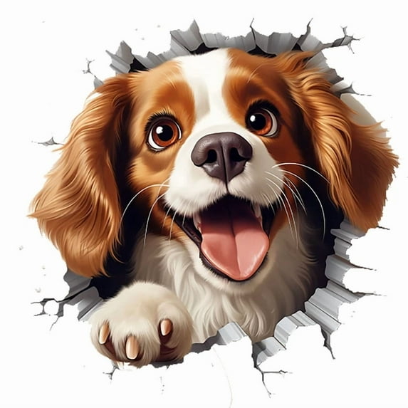 DOPASTICKER Cute Dog Car Sticker Dogs Sticker Phone Sticker, Latop ...