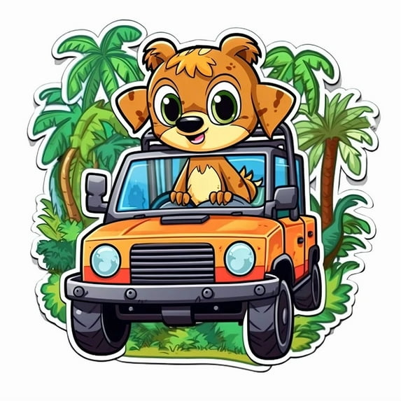 DOPASTICKER Cute Dog Car Sticker Dogs Sticker Phone Sticker, Latop ...