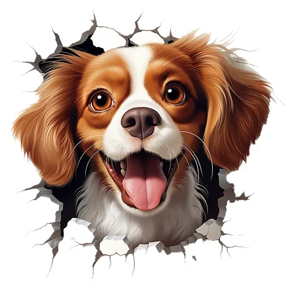 DOPASTICKER Cute Dog Car Sticker Dogs Sticker Phone Sticker, Latop ...