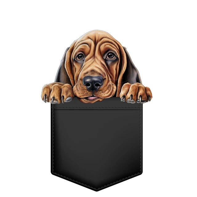 DOPASTICKER Cute Dog In Bag Car Sticker Dogs Sticker Phone Sticker ...